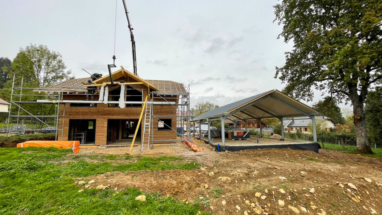 Maison en ossature bois Mocaline à Champagne en V. - MocaBois