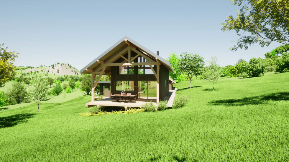 Conception maison ossature bois sur pieux dans l'ain- MocaBois